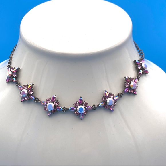 MMW | Jewelry | Mmw Vintage Pink Rhinestone Necklace | Poshmark